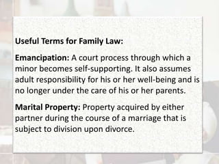Things everyone should know about family law | PPTX