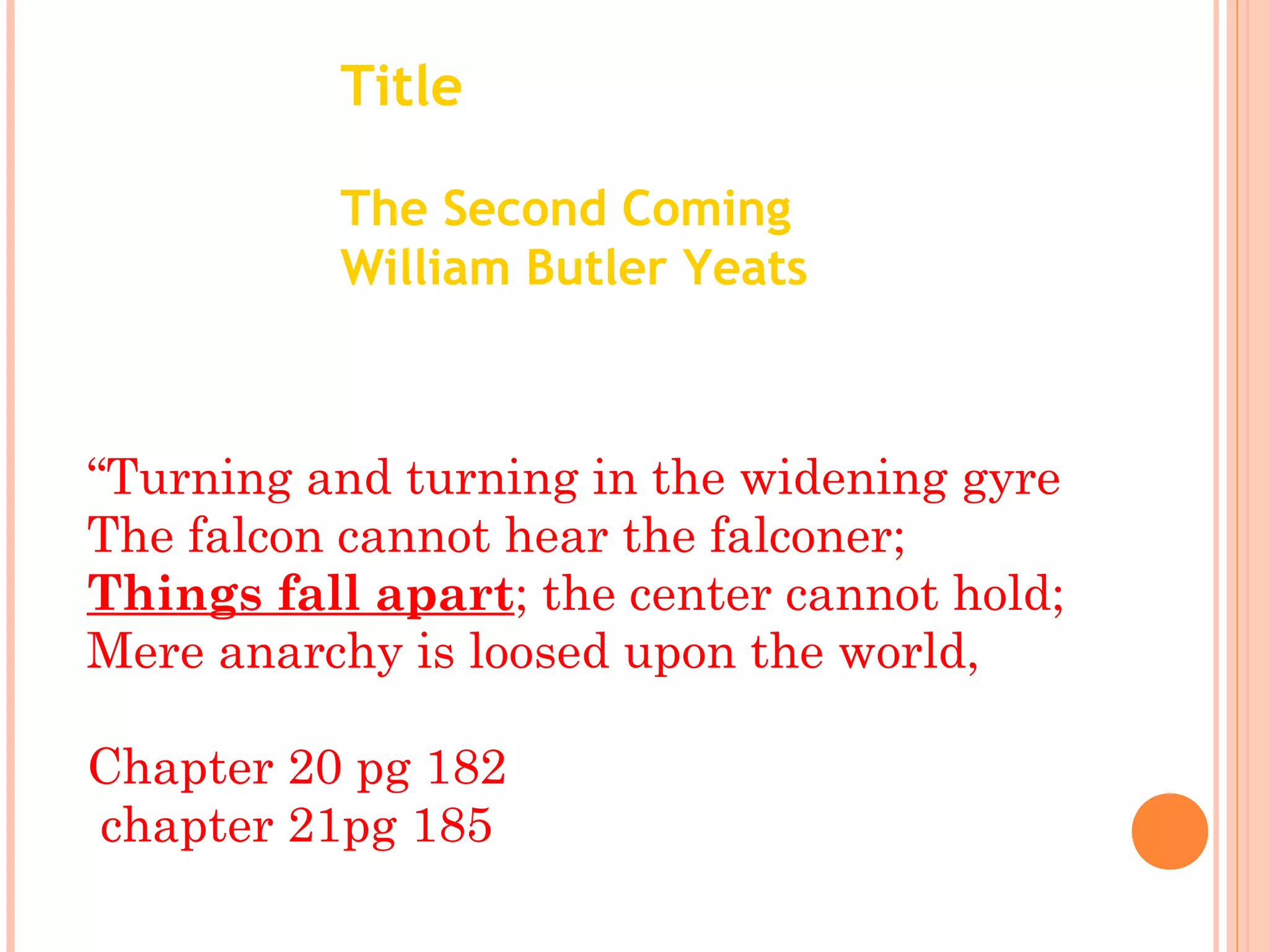 Things fall apart | PPT