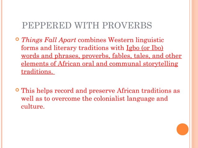 Things fall apart | PPT