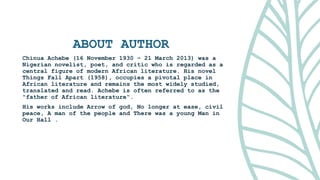 culture of Umuofia in the novel -THINGS FALL APART by Chinua Achebe ...