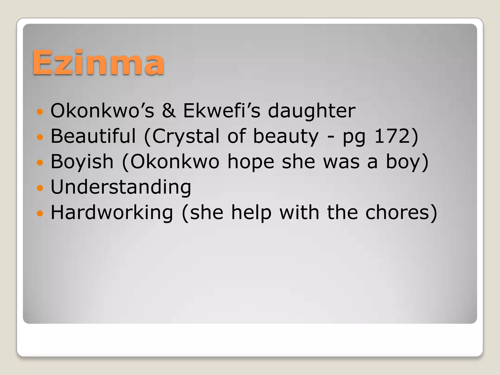 Things fall apart Minor characters | PPTX