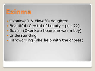 Things fall apart Minor characters | PPTX