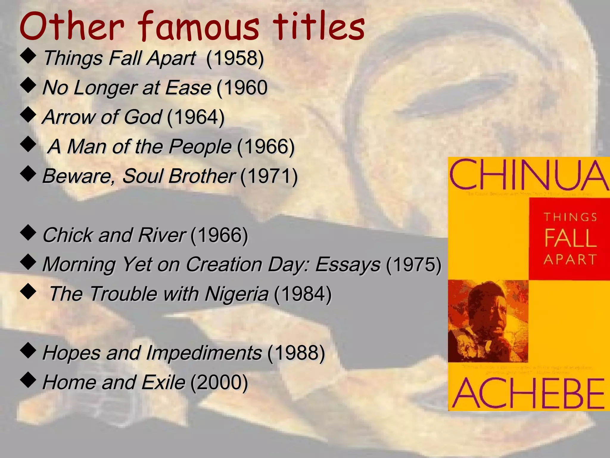 Things fall apart achebe | PPT