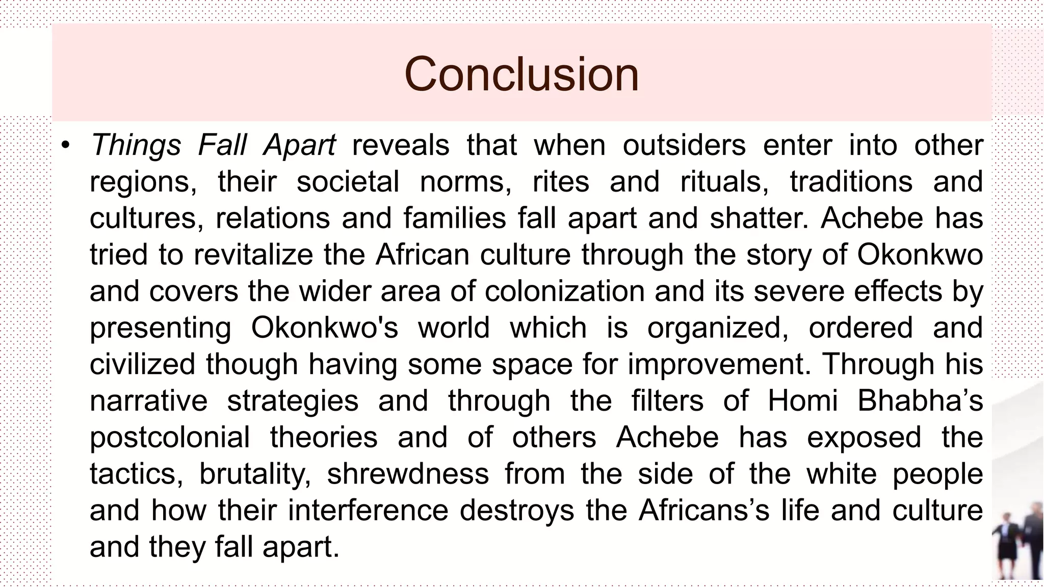 Things fall apart as p.col. presentation | PPTX