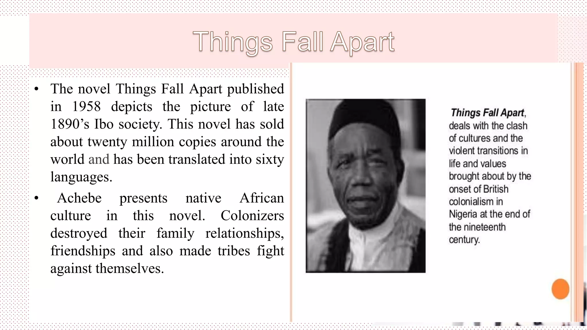 Things fall apart as p.col. presentation | PPTX