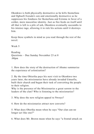 Things Fall Apart – Chapters 11-25In Part Two of the novel, Ache.docx