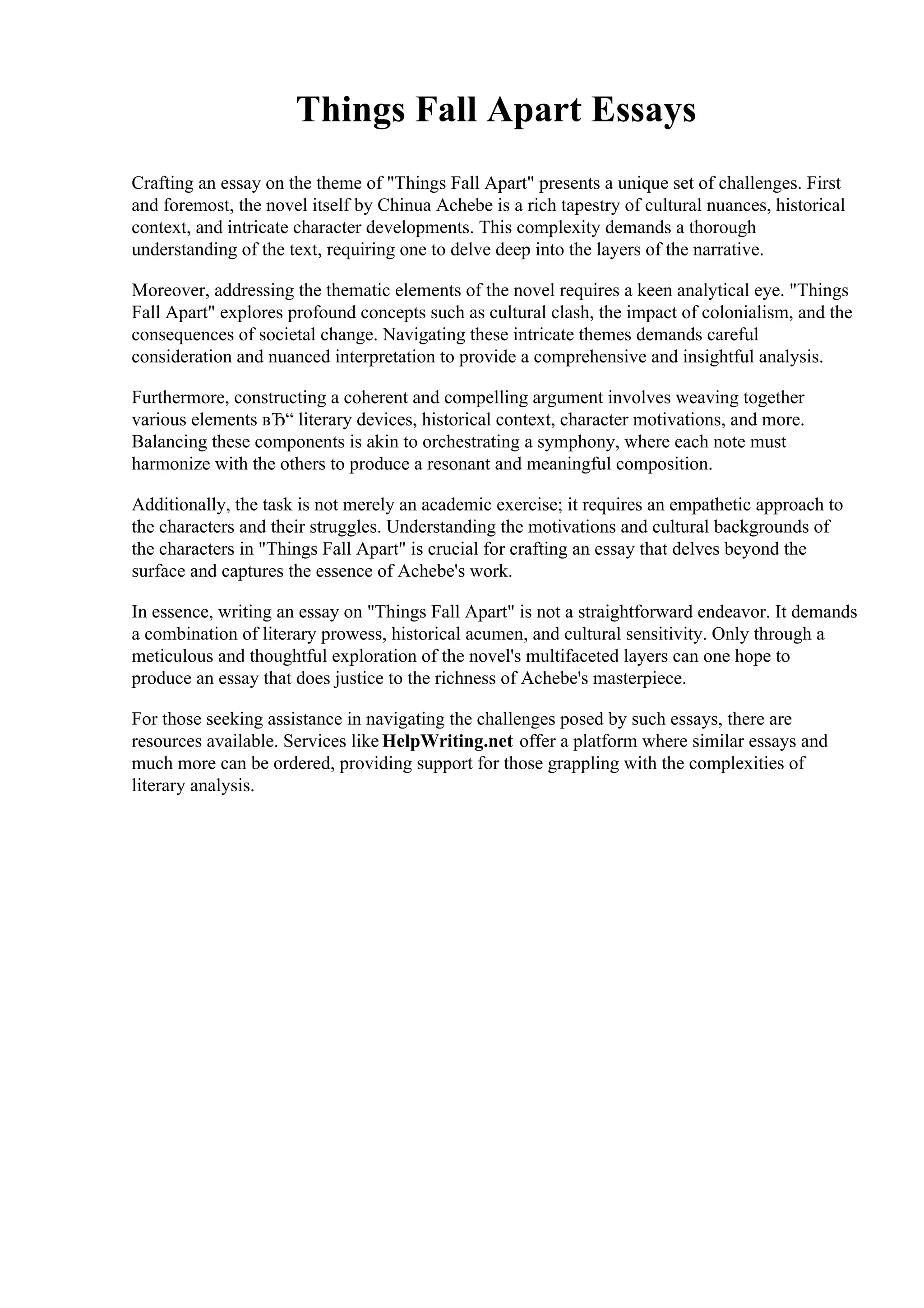 Things Fall Apart Essays.pdf