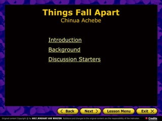 Things fall apart powerpoint | PPTX