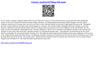 Things Fall Apart Test Essay | PPT