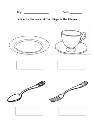 ENGLISH TAHUN 2 KSSR MASALAH PEMBELAJARAN - Things in the kitchen | DOCX