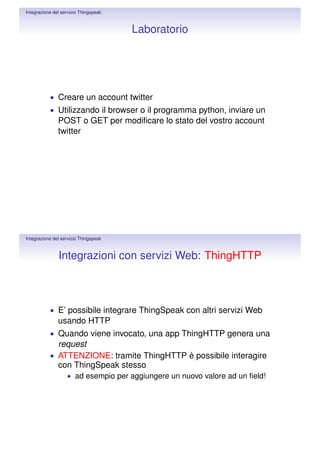 Thingspeak: integrazione | PDF