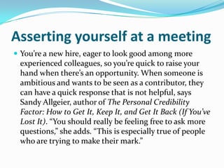 Things that can damage your reputation at work | PPT