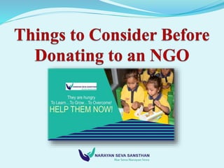 Things to consider before donating to an ngo | PPT