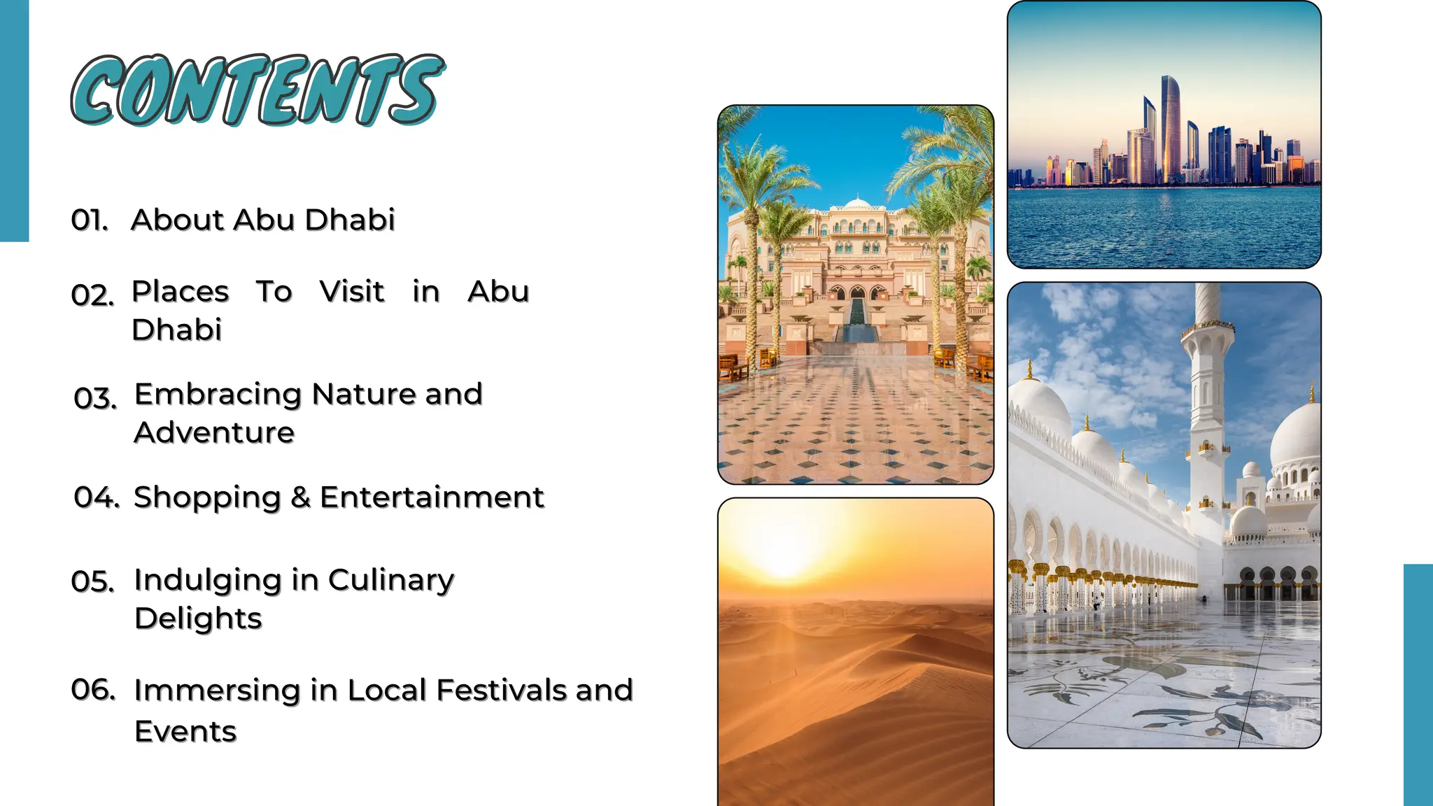 Experience Thrill and Tranquility in Abu Dhabi | PPT