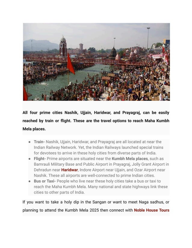Things To Do In Maha Kumbh Mela 2025 with Noble House Tours | PDF | Hinduism | Religion ...