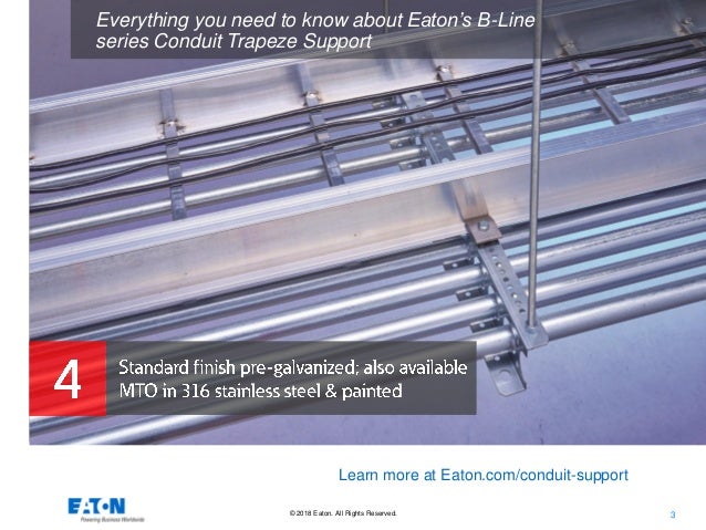 Everything you need to know about Eaton B-Line series Conduit Trapeze…