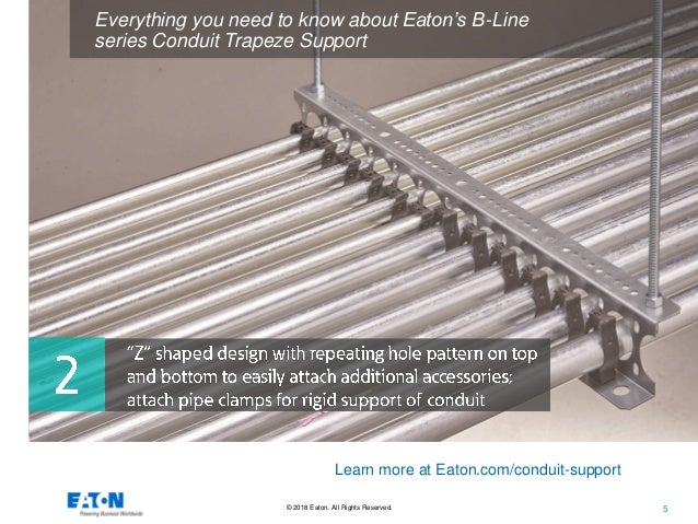 Everything you need to know about Eaton B-Line series Conduit Trapeze…