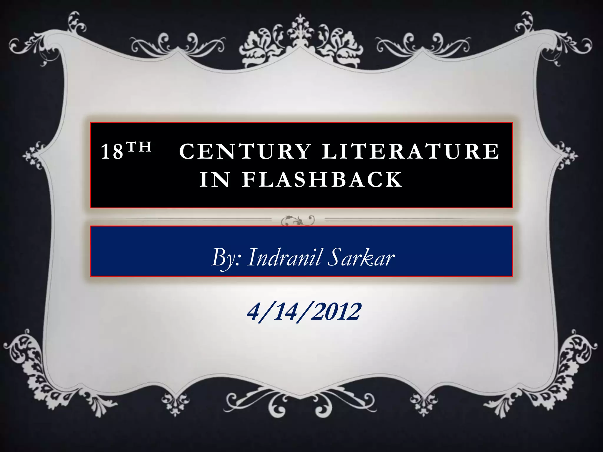 On 18th century literature | PPT