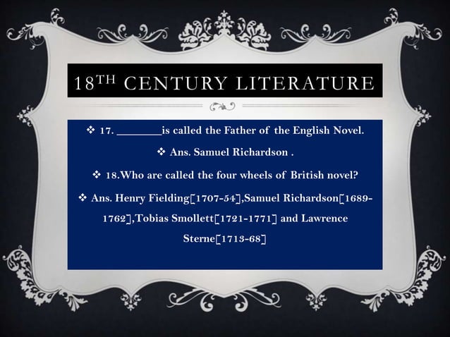 On 18th century literature | PPTX