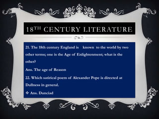 On 18th century literature | PPTX