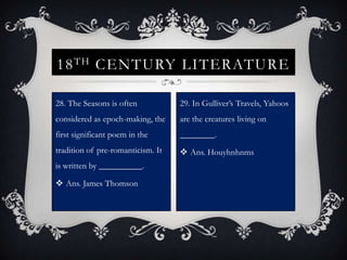 On 18th century literature | PPTX