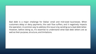 Things to Know About Bad Debt Letters | PDF