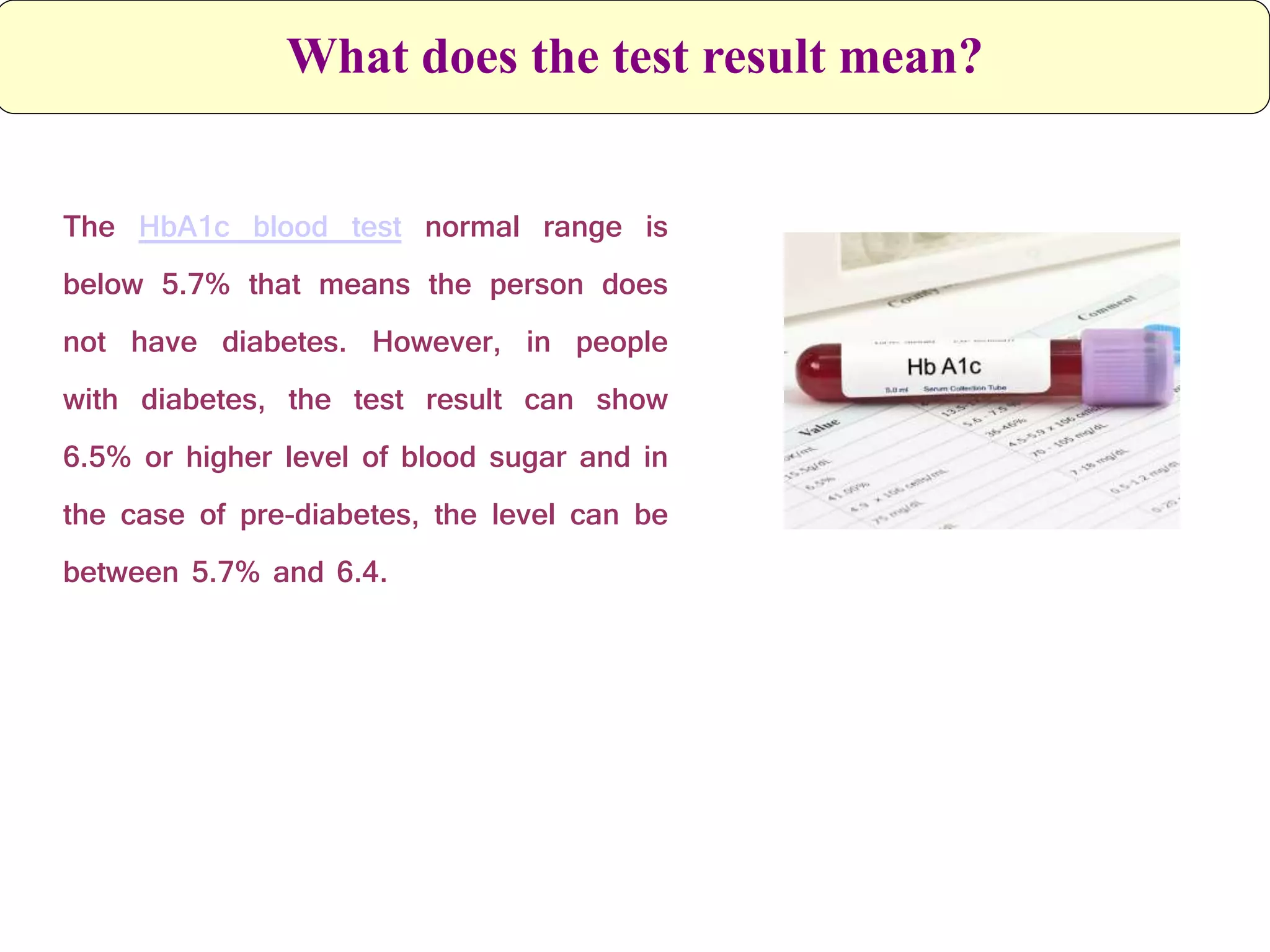 Things to Know about HbA1c Blood Test | PPT