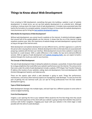 Things to Know about Web Development.docx