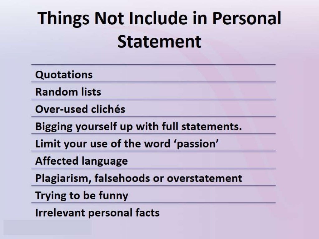 things-to-put-in-personal-statement