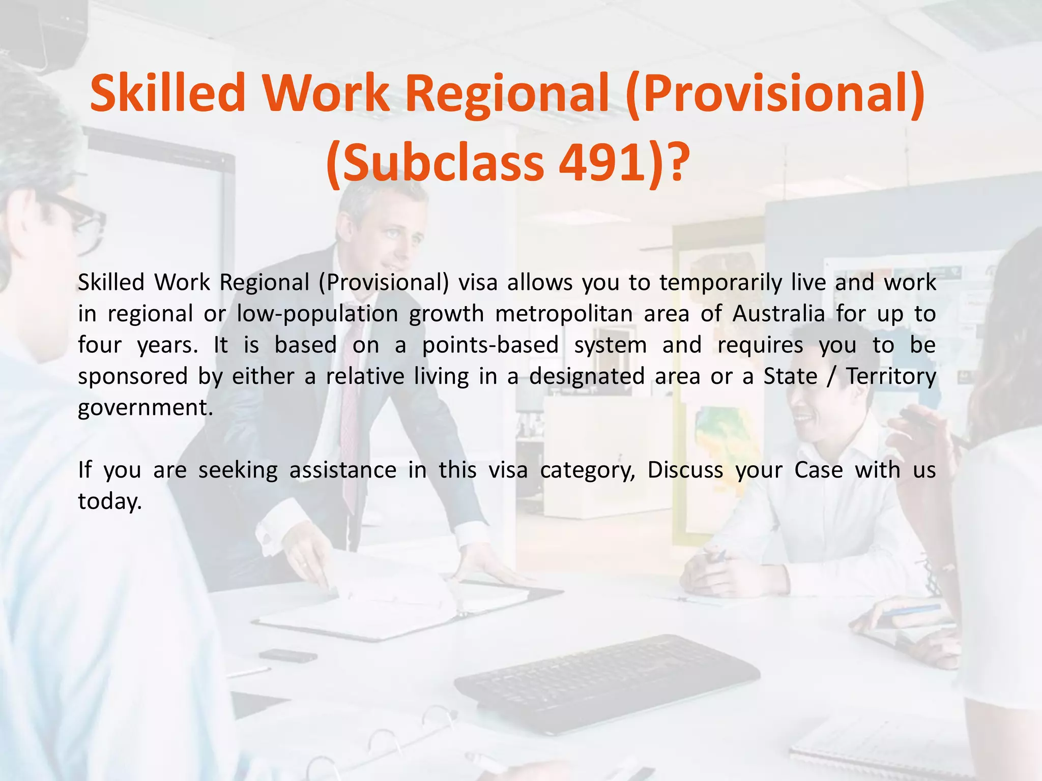 A guide to apply for Skilled Regional Visa subclass 491 | immigration Agents in Sydney,Australia ...