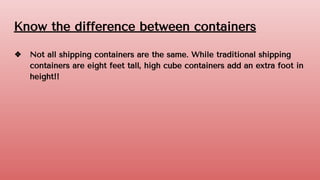 Things you need to know before building a shipping container home!! | PPT
