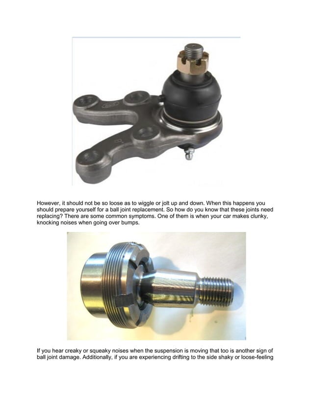 Things you should know about ball joints | PDF | Auto Repair | Automotive