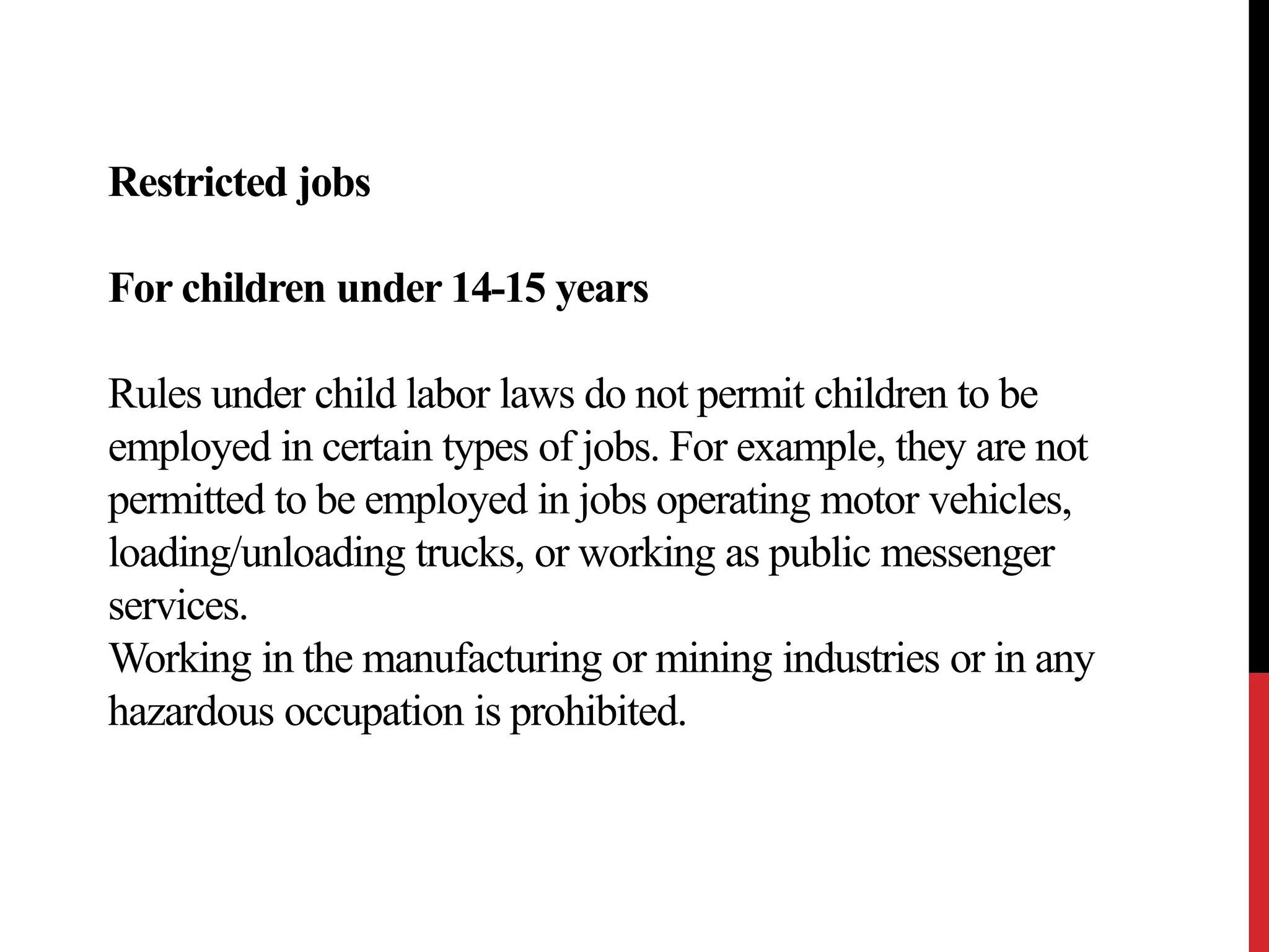 Things You Should Know about Child Labor Laws | PPTX | Daycare and Pre ...