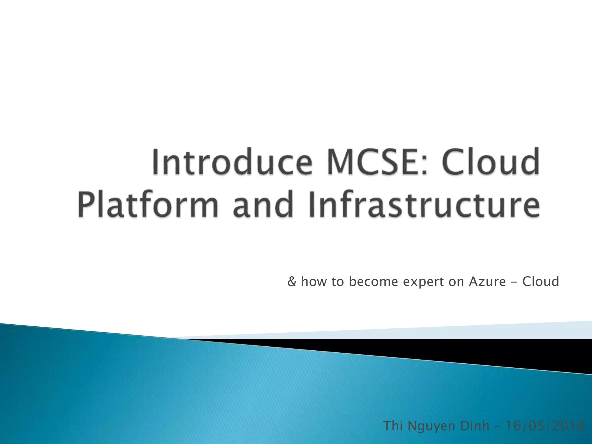 Step by Step to learn Azure and get MCSE | PPT