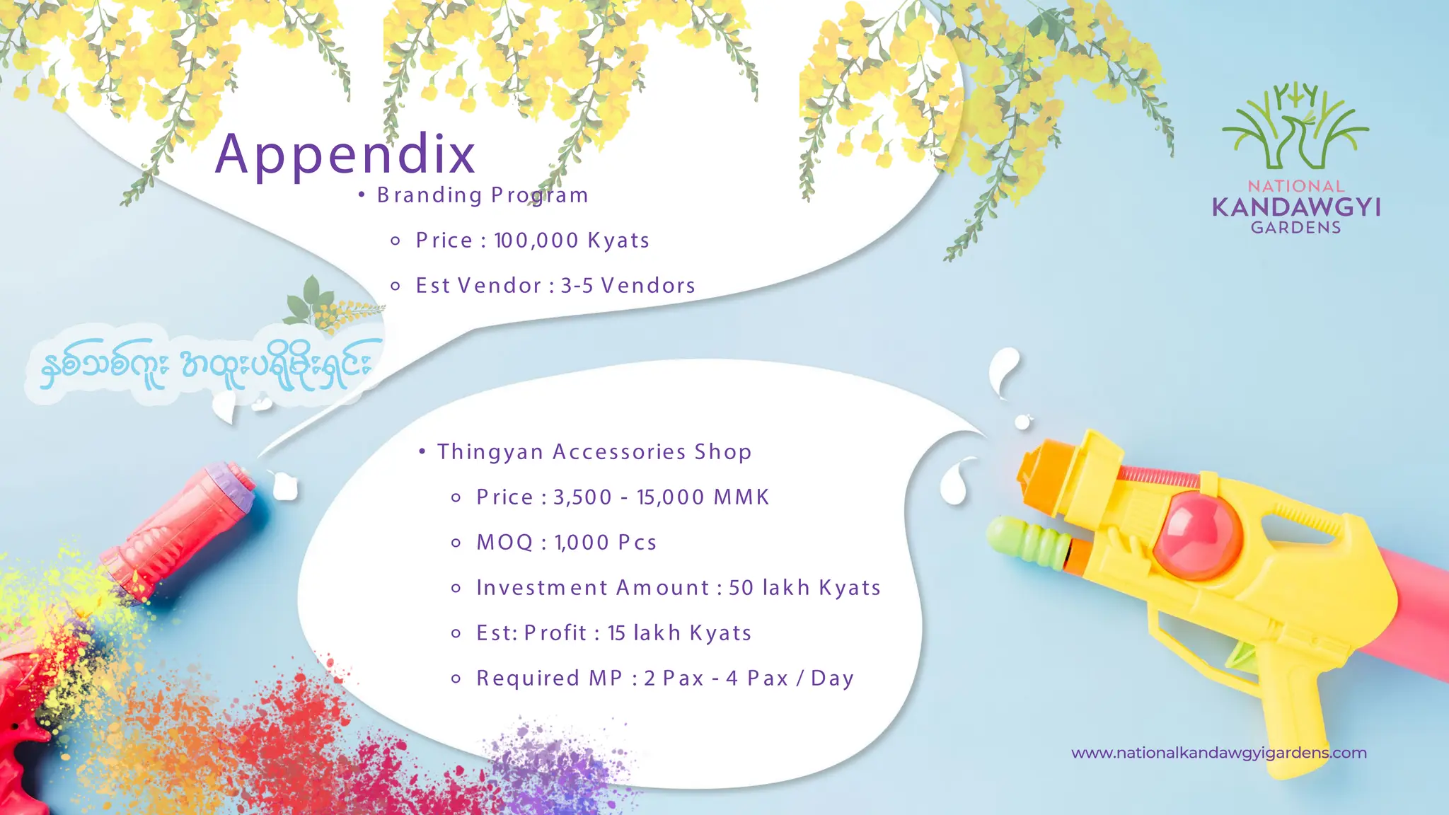 Thingyan Festival of National Kandawgyi Gardens | PDF