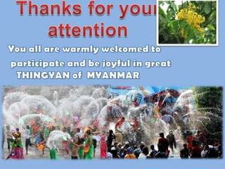 Thingyan, water festival | PPTX