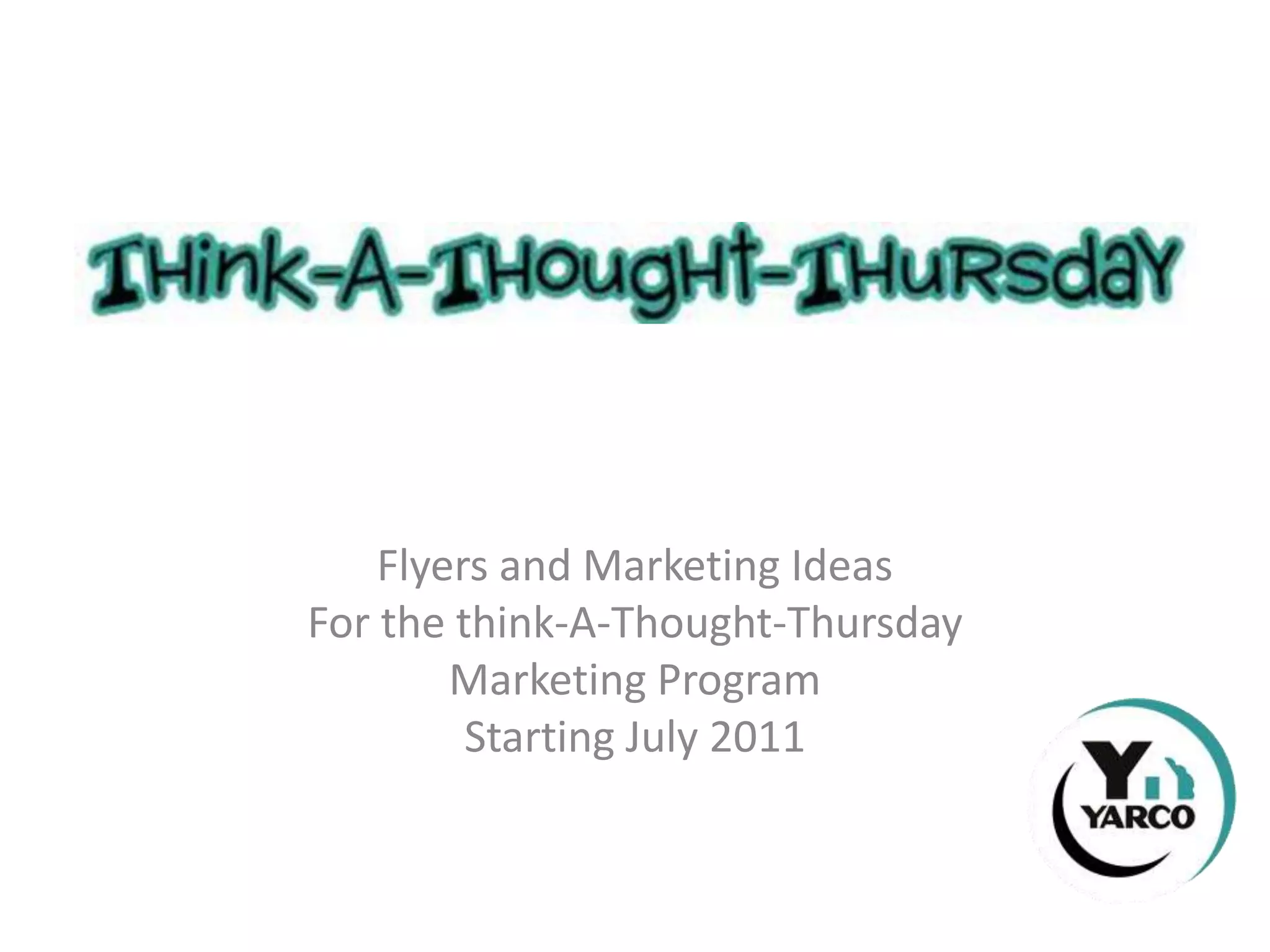 Think-A-Thought-Thursday Entries | PPTX