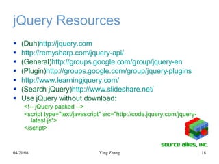 Think jQuery | PPT