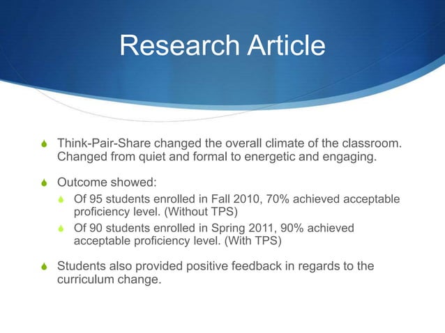 Think pair-share | PPTX | Educational Assessment | Education