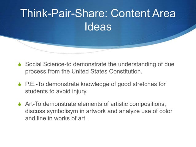 Think pair-share | PPTX | Educational Assessment | Education