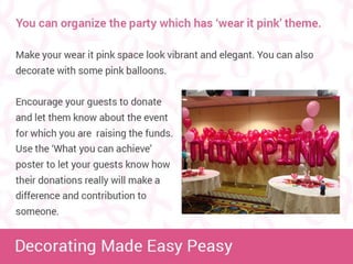Favourite fundraising games for 'Pink October'. | PPT