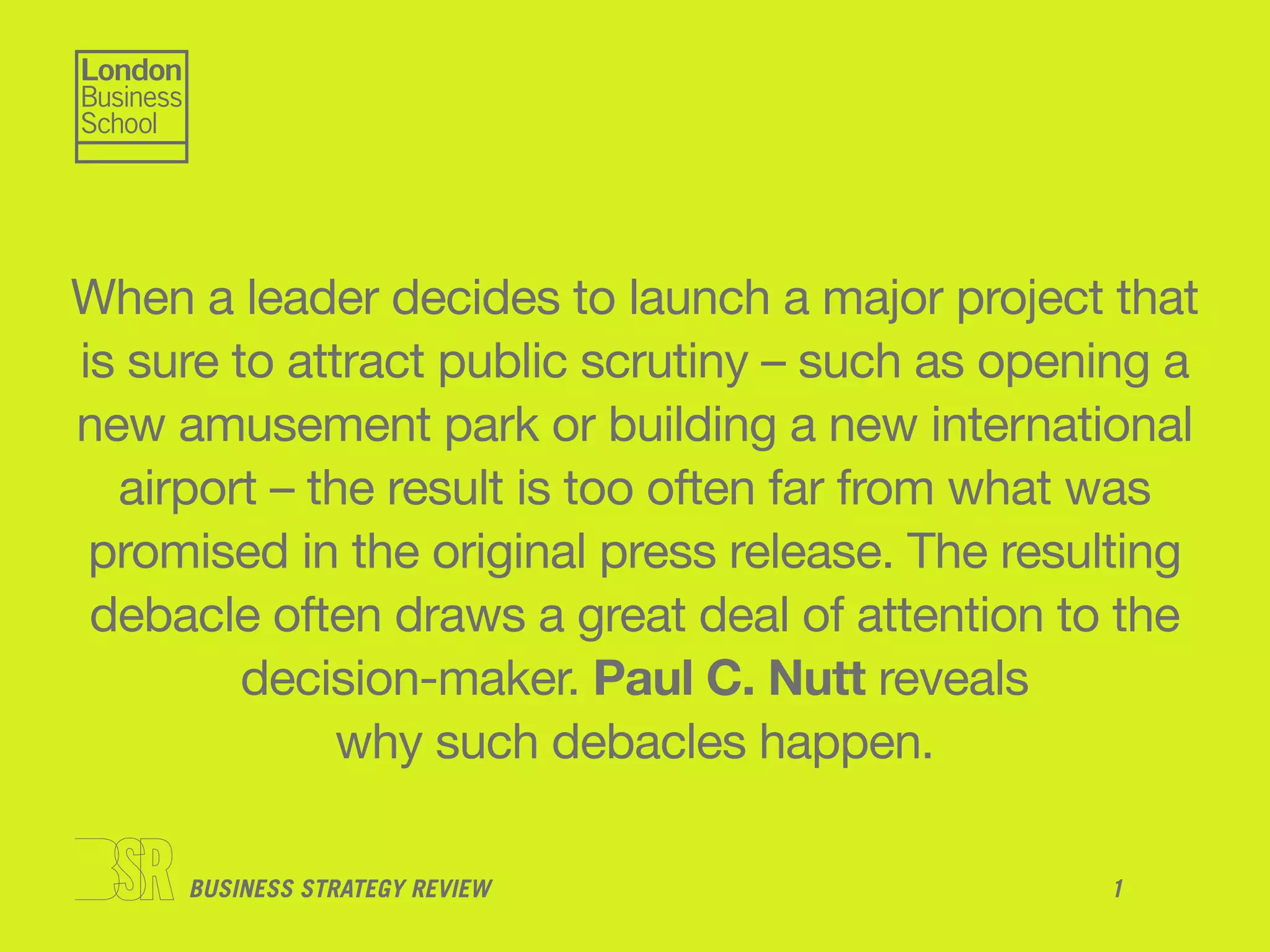 Avoiding Decision Debacles by Business Strategy Review | PDF