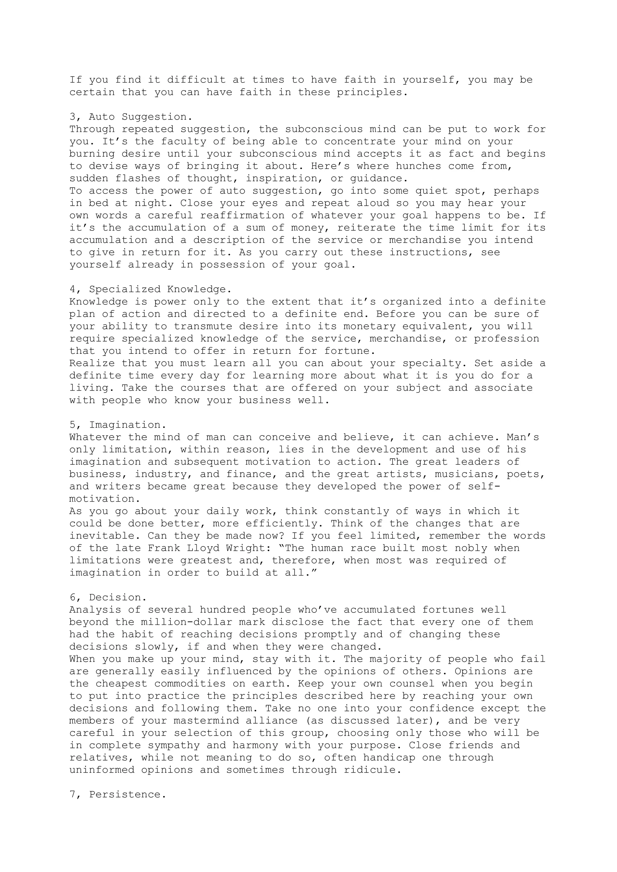 Think and grow rich 13 principles | PDF