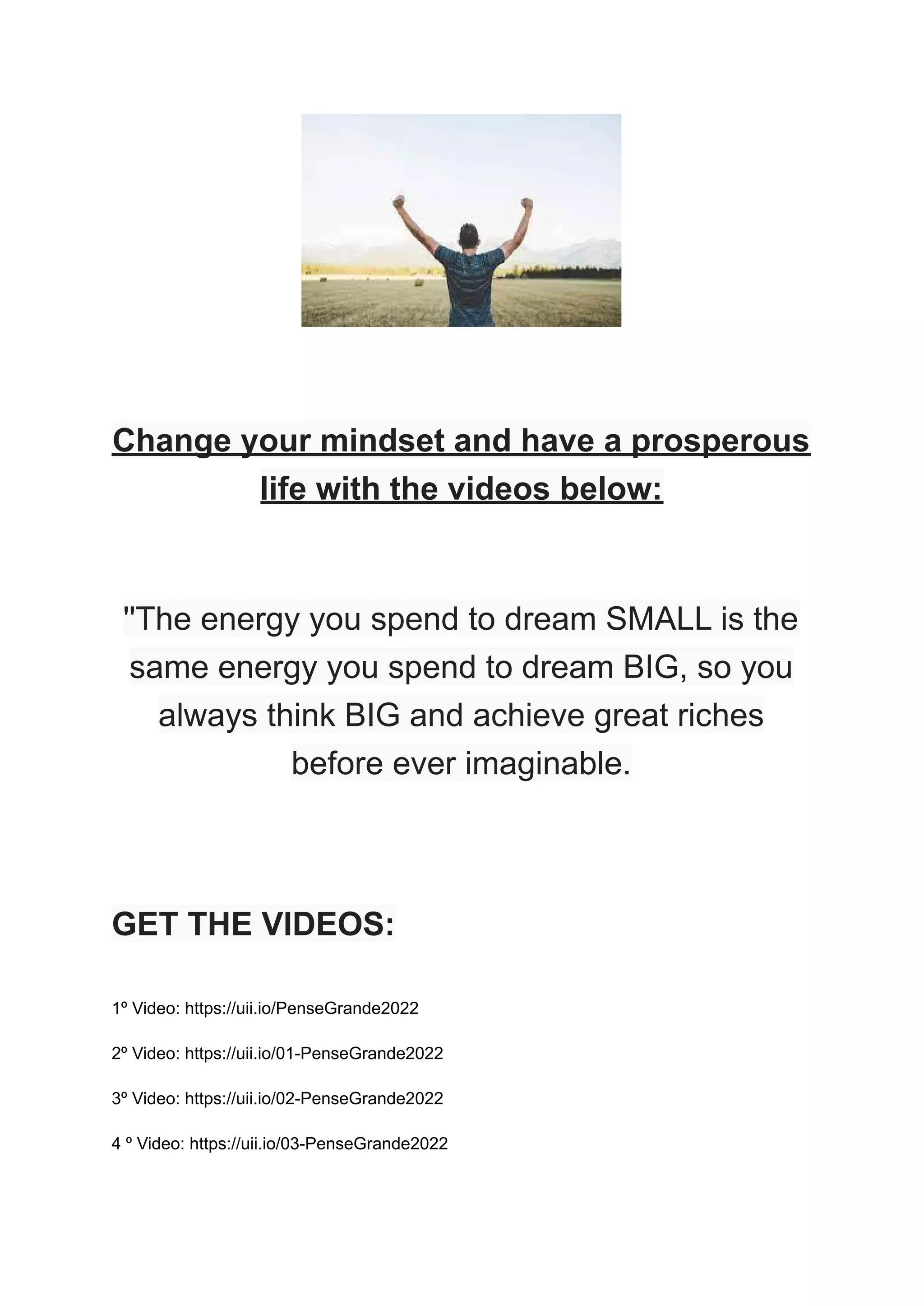 THINK BIG AND WIN IN LIFE | PDF