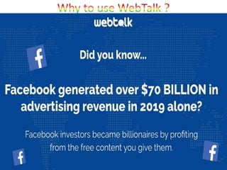 Think and decide : Why use WebTalk ? | PDF