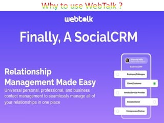 Think and decide : Why use WebTalk ? | PDF