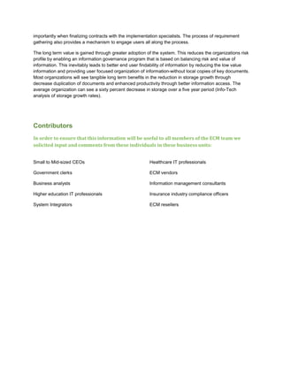 ThinkDox implementation whitepaper for ECM | PDF