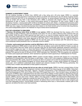 ThinkEquity report on DRRX | PDF