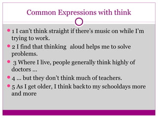 Think expressions | PPT
