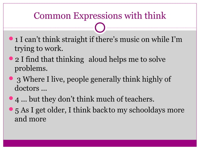 Think expressions | PPT